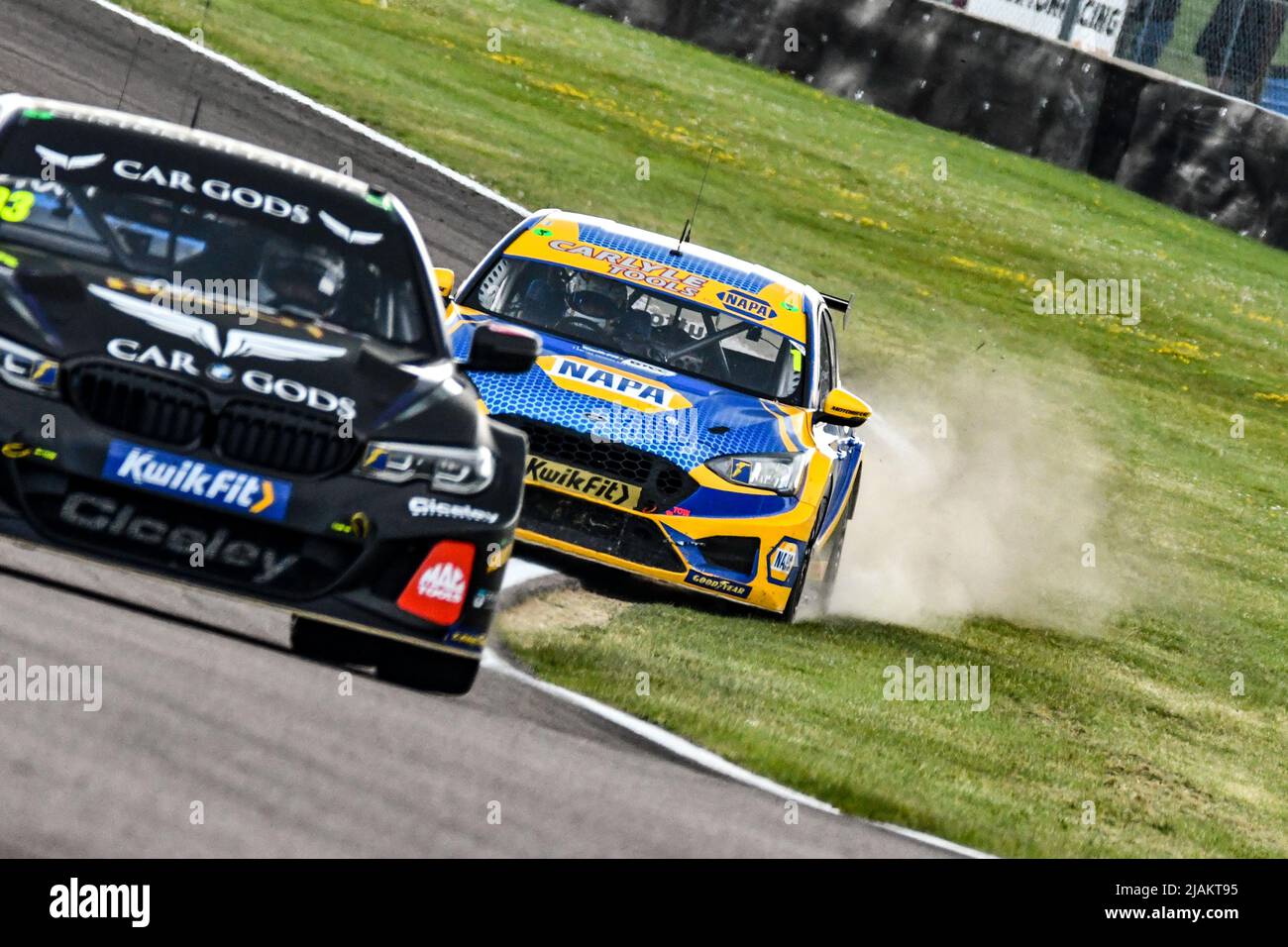 Ashley, Ash, Sutton driving the Ford Focus NAPA Racing car at Thruxton ...