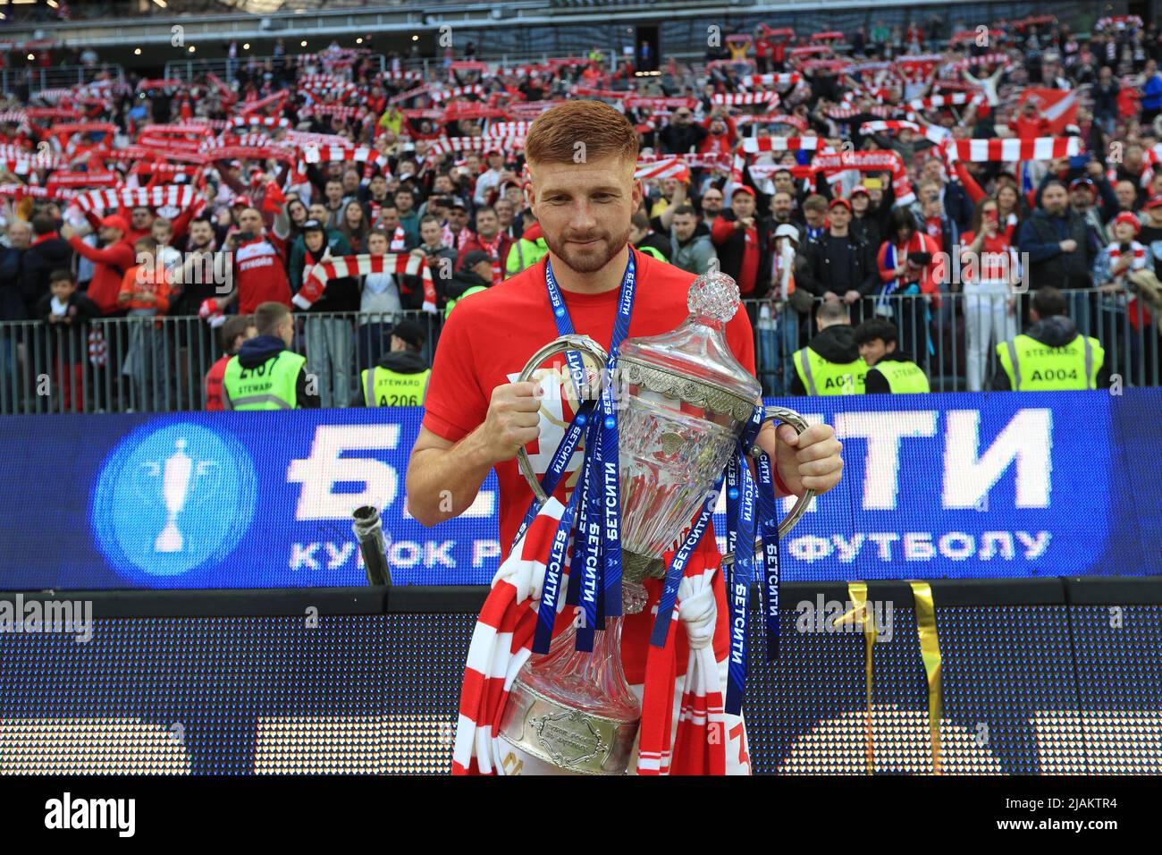 MOSCOW, RUSSIA, MAY 29, 2022. The 2021/2022 Russian Football Cup. Final ...
