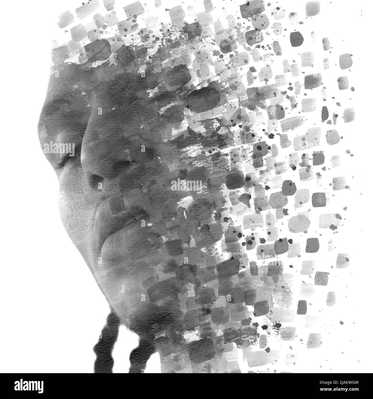 Powerful emotions Black and White Stock Photos & Images - Alamy