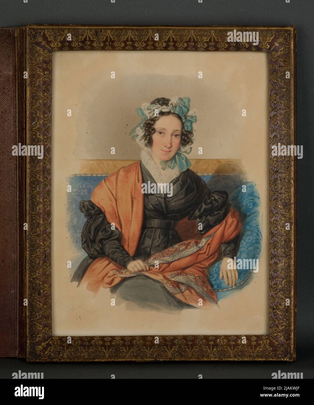 Portrait of Józef Łubieńska Née Pruska Pomian Coat of ARMS Clarot ...