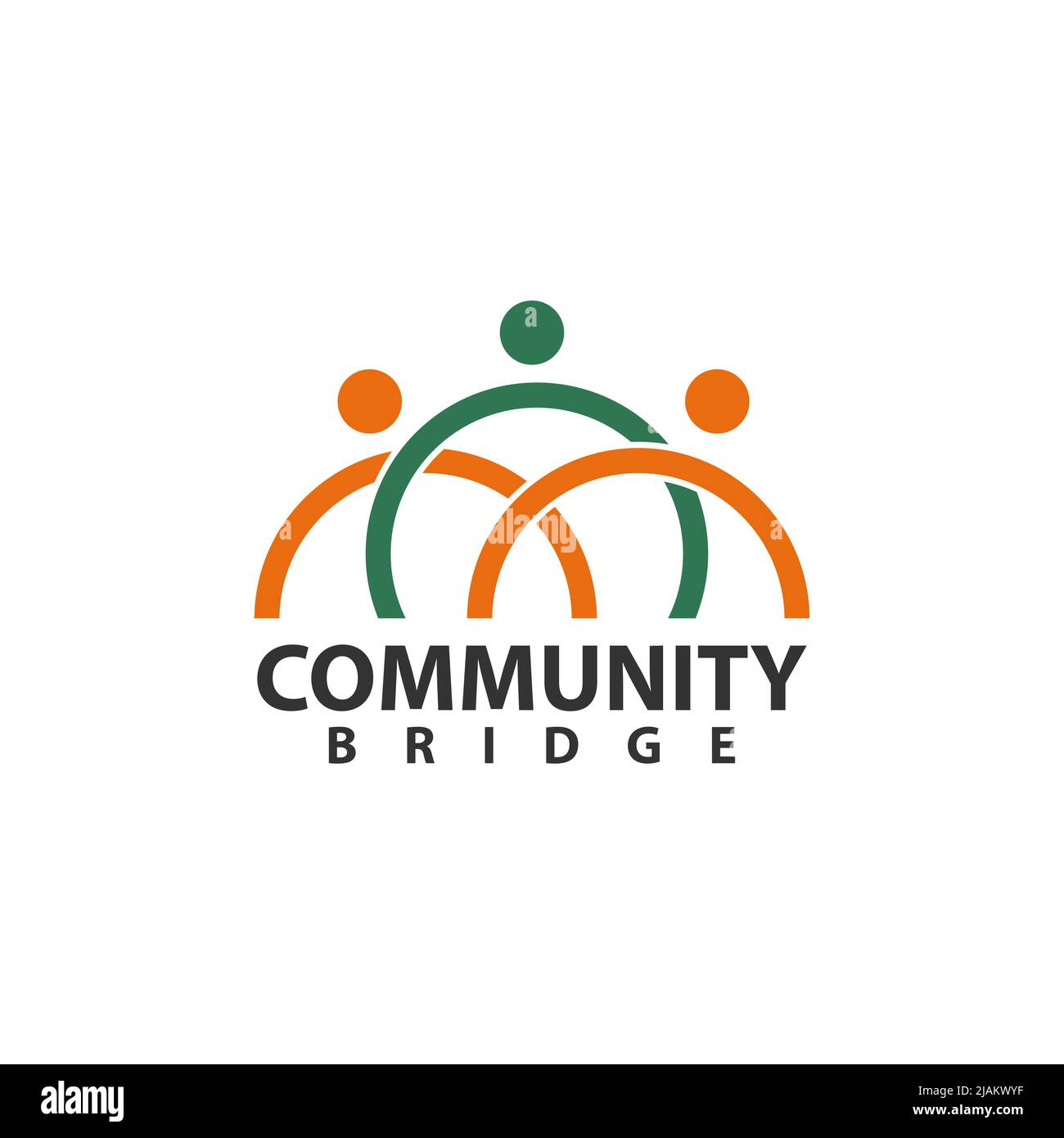 Bridge people community vector logo design Stock Vector Image & Art - Alamy