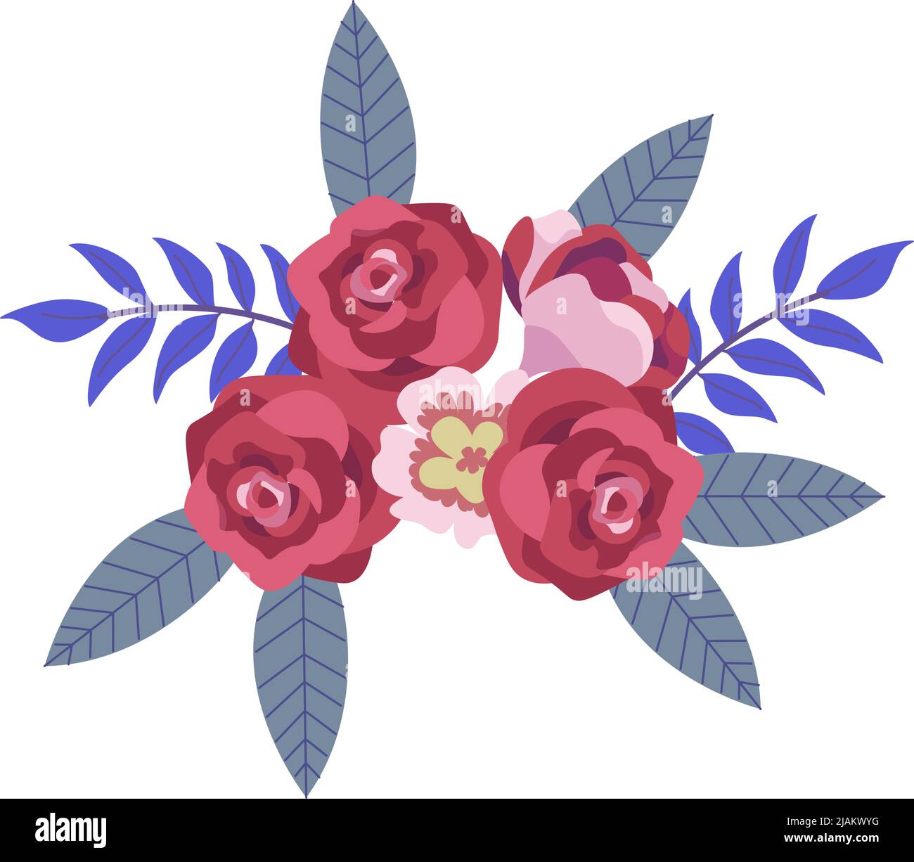 Wedding floral composition in Stock Vector Images - Alamy