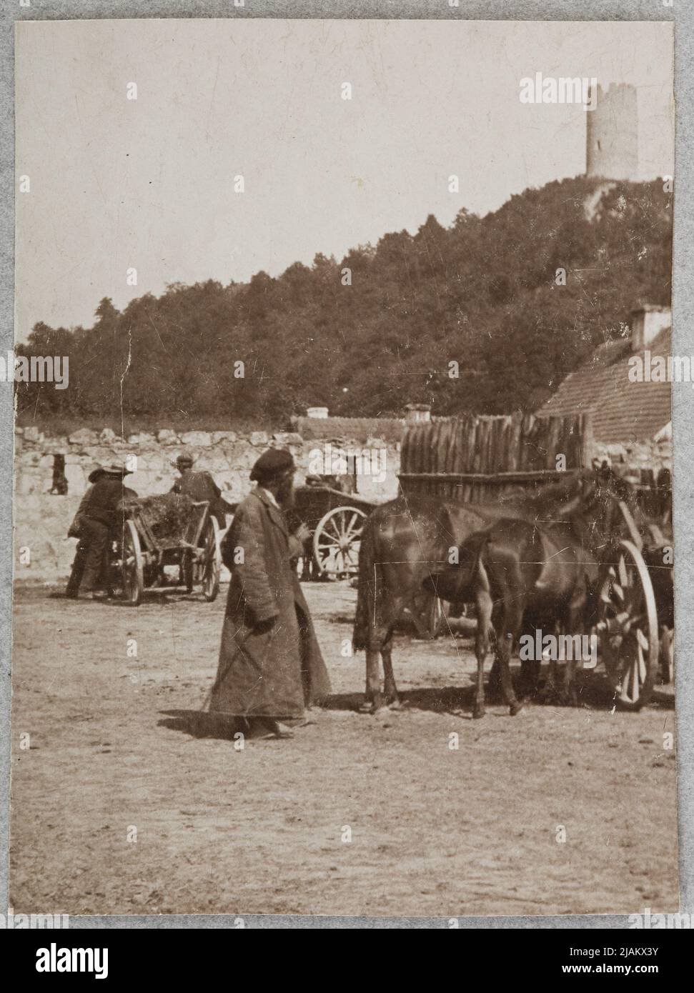 Czchów generic scene at the market in the foreground the figure of a ...