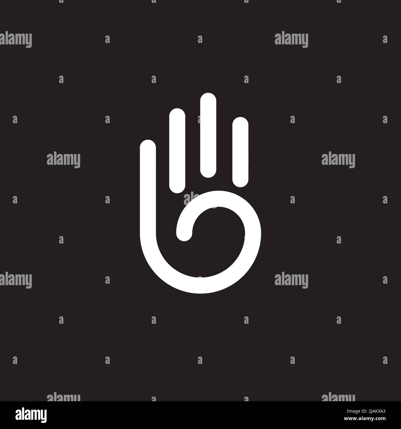 Hand icon mono hi-res stock photography and images - Alamy
