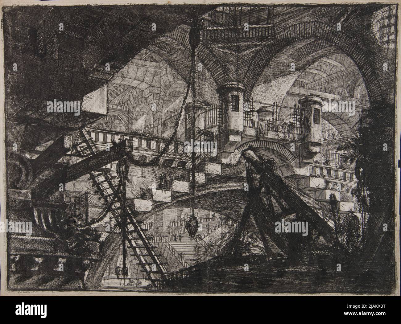 Invention prisons of G. Battista Piranesi Archit. Veins. Table VII (F ...