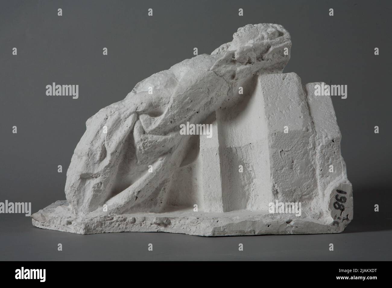 A woman in a trailing robe a cornice of the cornice crowning the ...