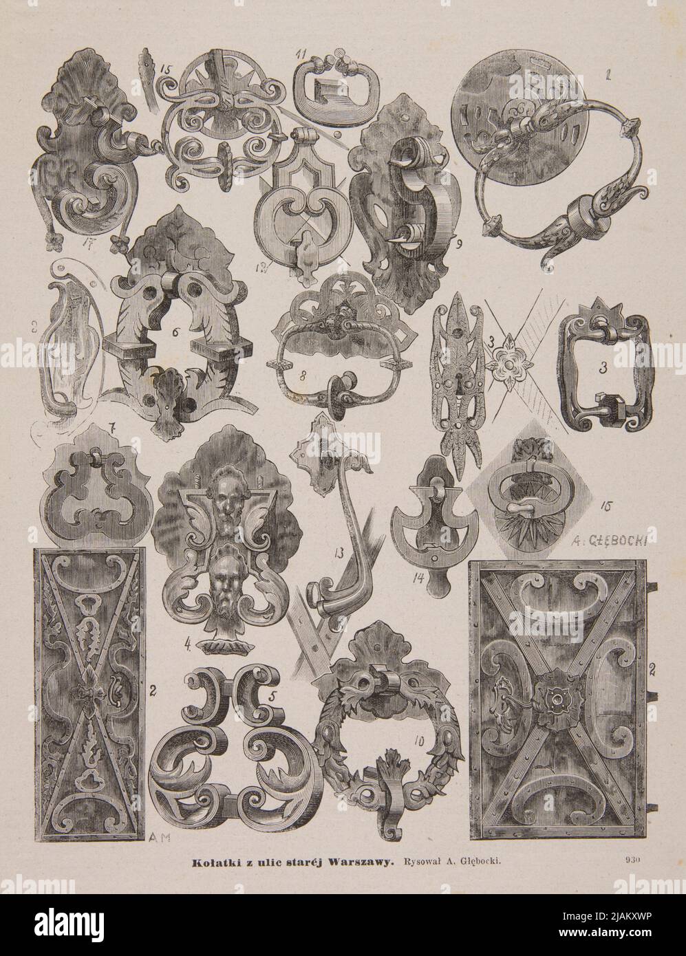 Knocker from Stara Warsaw streets according to the drawing of Adrian ...
