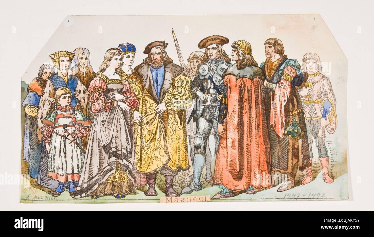 Magnaci 1447 1492 Lithography: Salb M. (edition) & Jan Matejko Stock ...