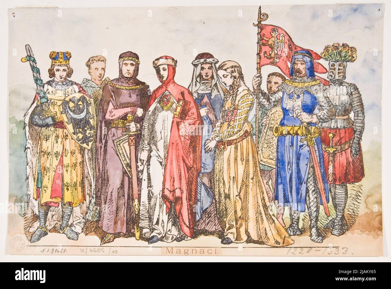 Magnaci 1228 1333 Lithography: Salb M. (edition) & Jan Matejko Stock ...
