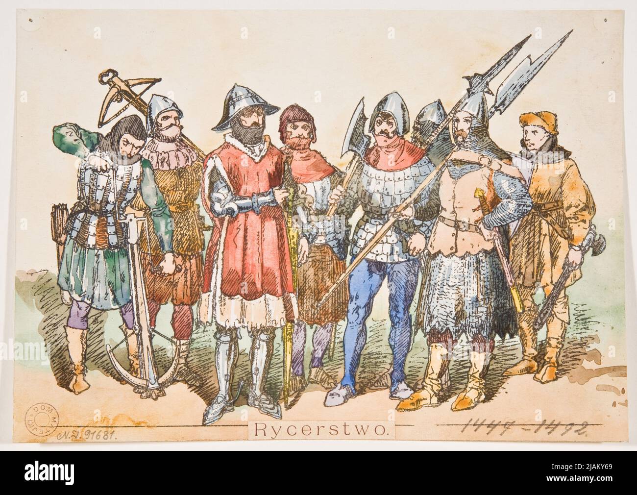 Knighthood 1444 1492 Lithography: Salb M. (edition) & Jan Matejko Stock ...