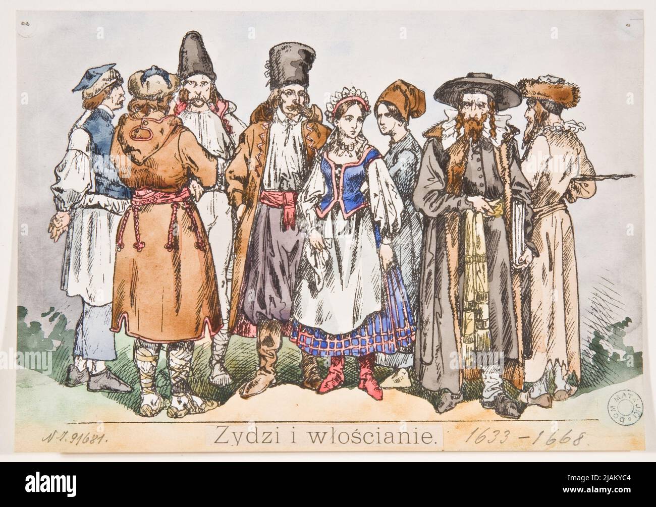 Jews and peasants 1633 1668 Lithography: Salb M. (edition) & Jan ...