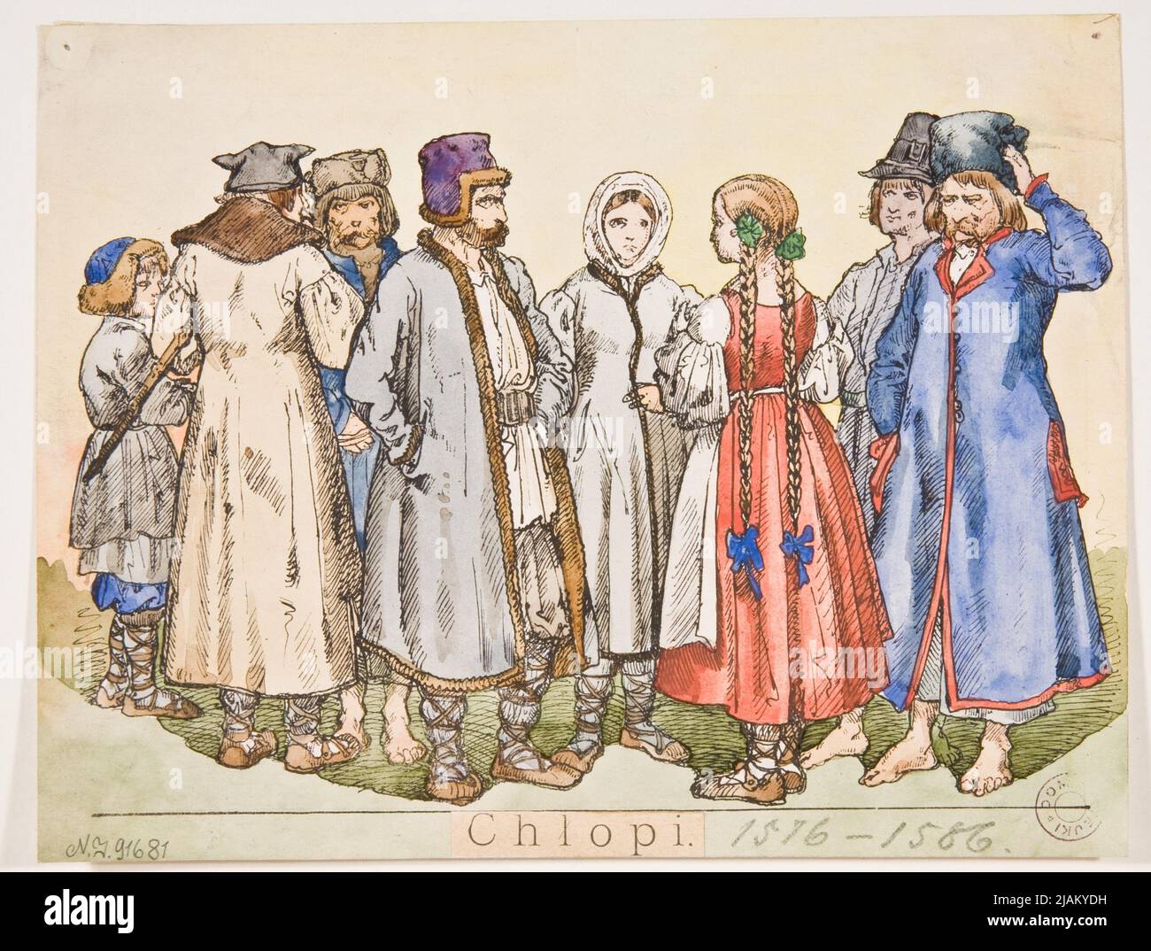 Peasants 1576 1586 Lithography: Salb M. (edition) & Jan Matejko Stock ...