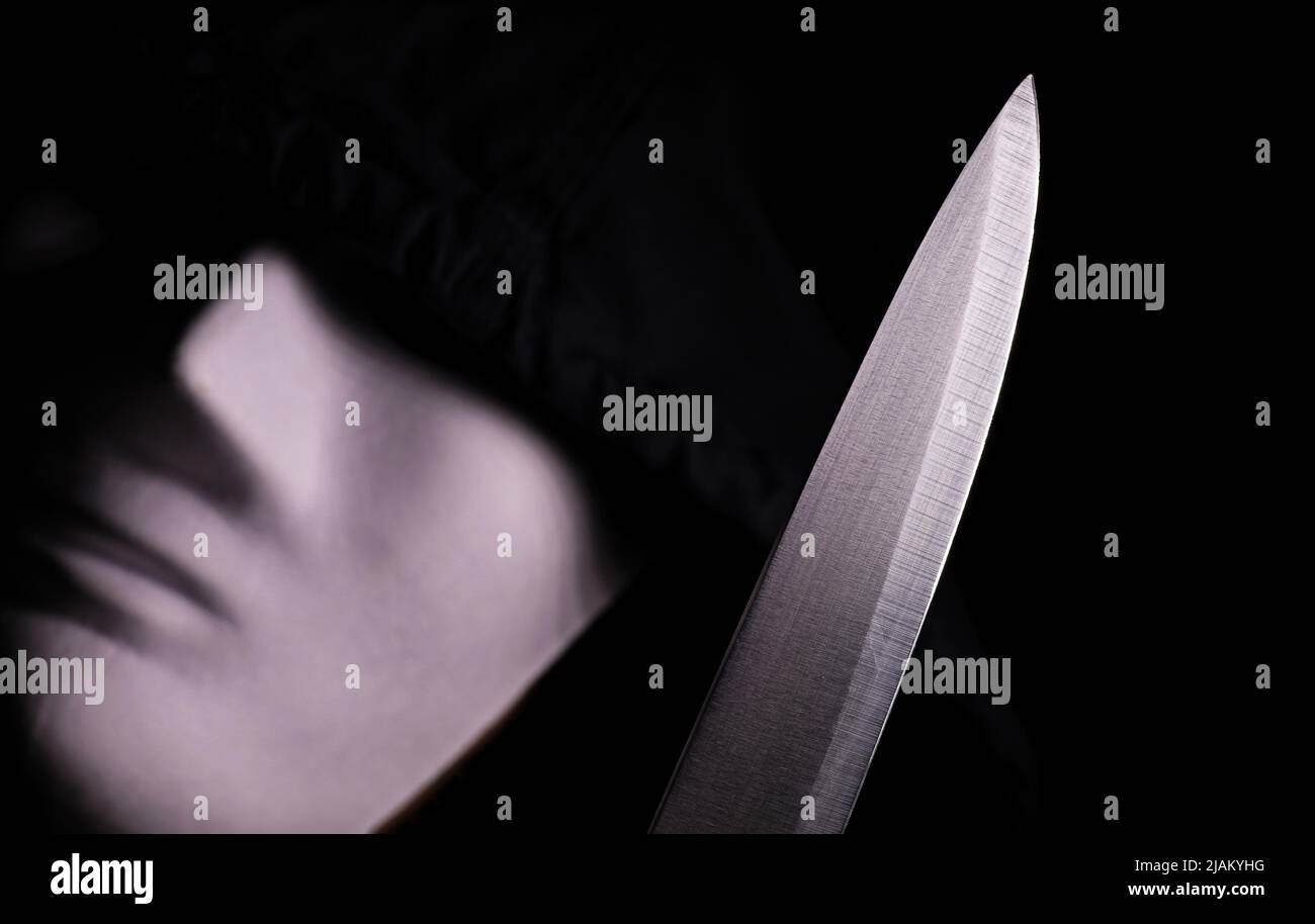 Murder knife face hi-res stock photography and images - Alamy