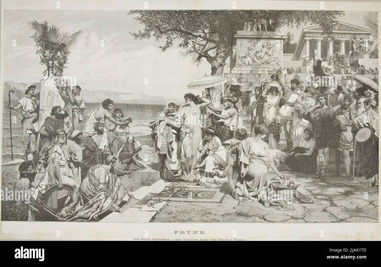 Fryne according to the image of Henryk Siemiradzki. A clipping of ears ...