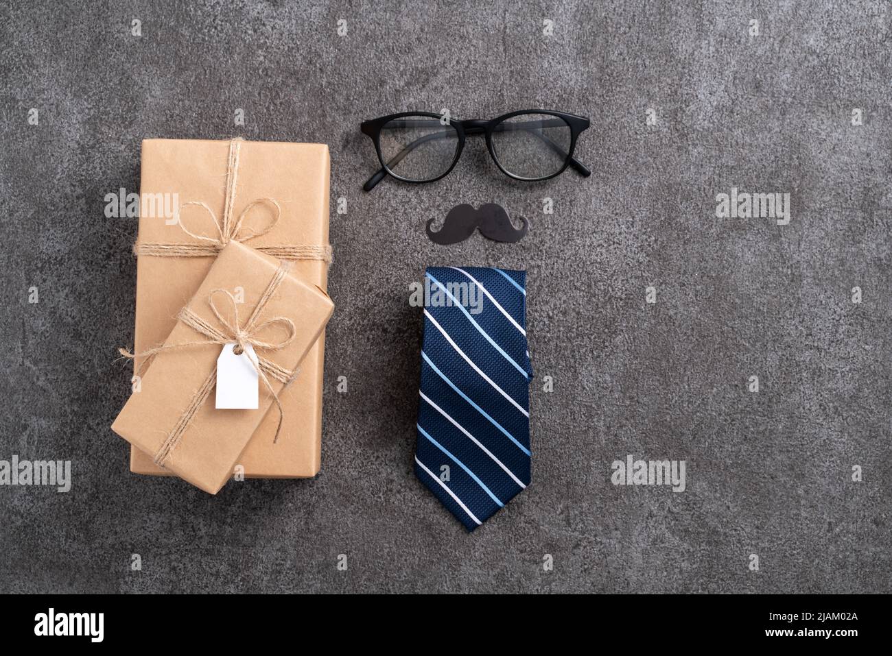 Father's day background design concept. Top view of paper decoration ...