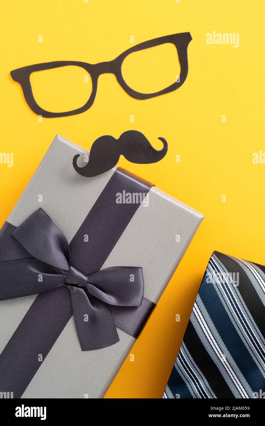 Father's day gift background design concept with gift box idea and ...