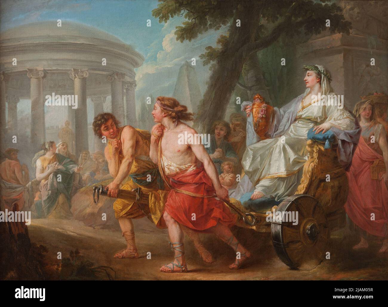 Cleobis and Biton with Cydippe in the Front of Hera Temple Bardin, Jean ...