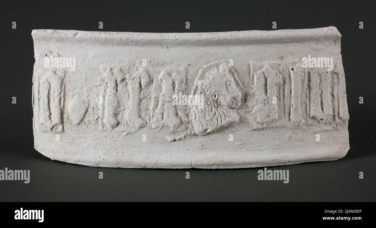 Bell (inscription: About Rex. Plaque with a lion's head, inscription ...