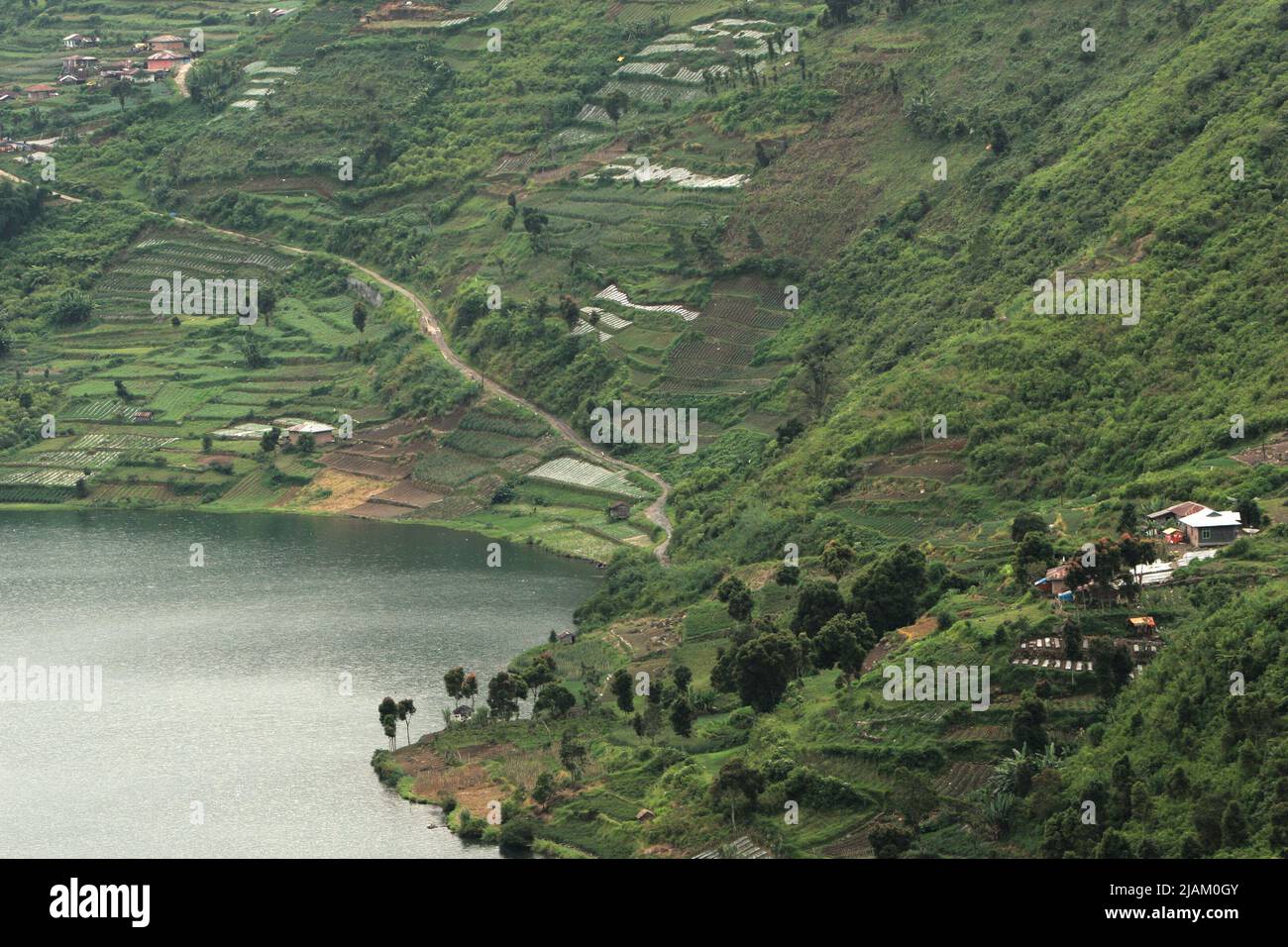 A view of Lake Dibawah in Solok, West Sumatra, Indonesia Stock Photo ...