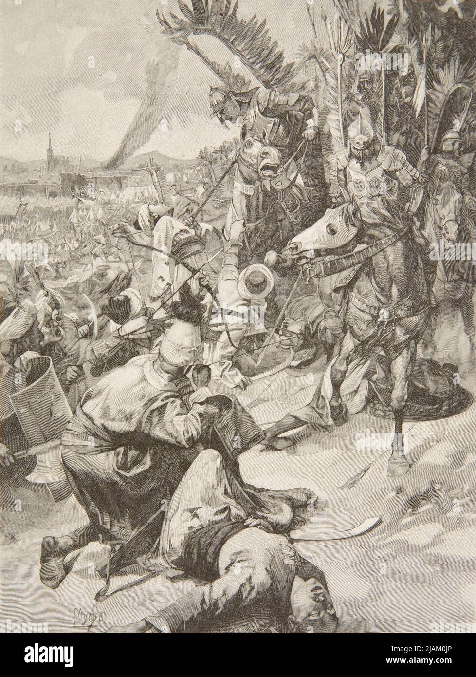 Polish ride near Vienna according to Alfons Mucha Lemoine, G Stock ...