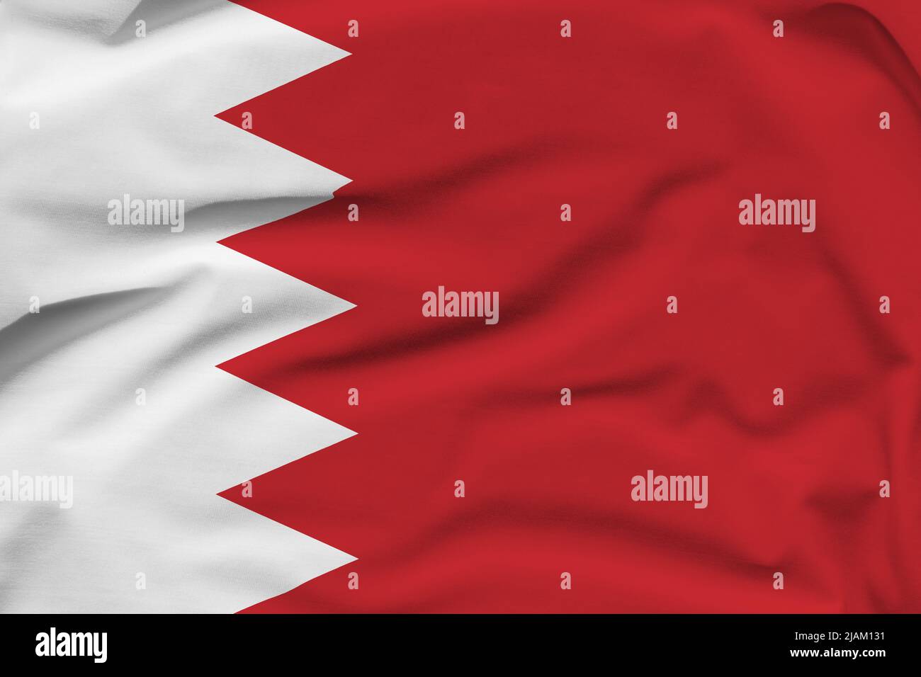 Bahrain national flag, folds and hard shadows on the canvas Stock Photo ...