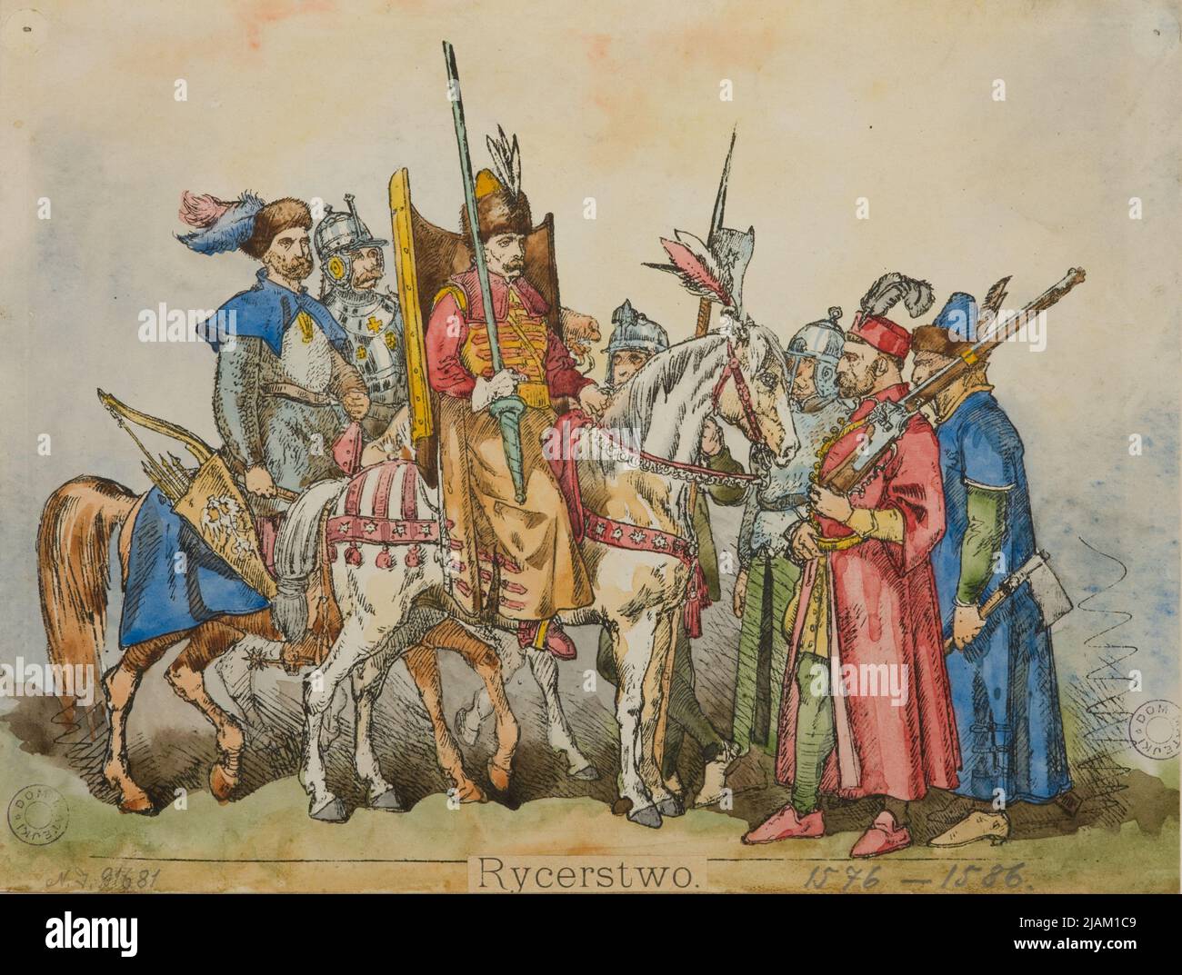 Knighthood 1576 1586 Lithography: Salb M. (edition) & Jan Matejko Stock ...