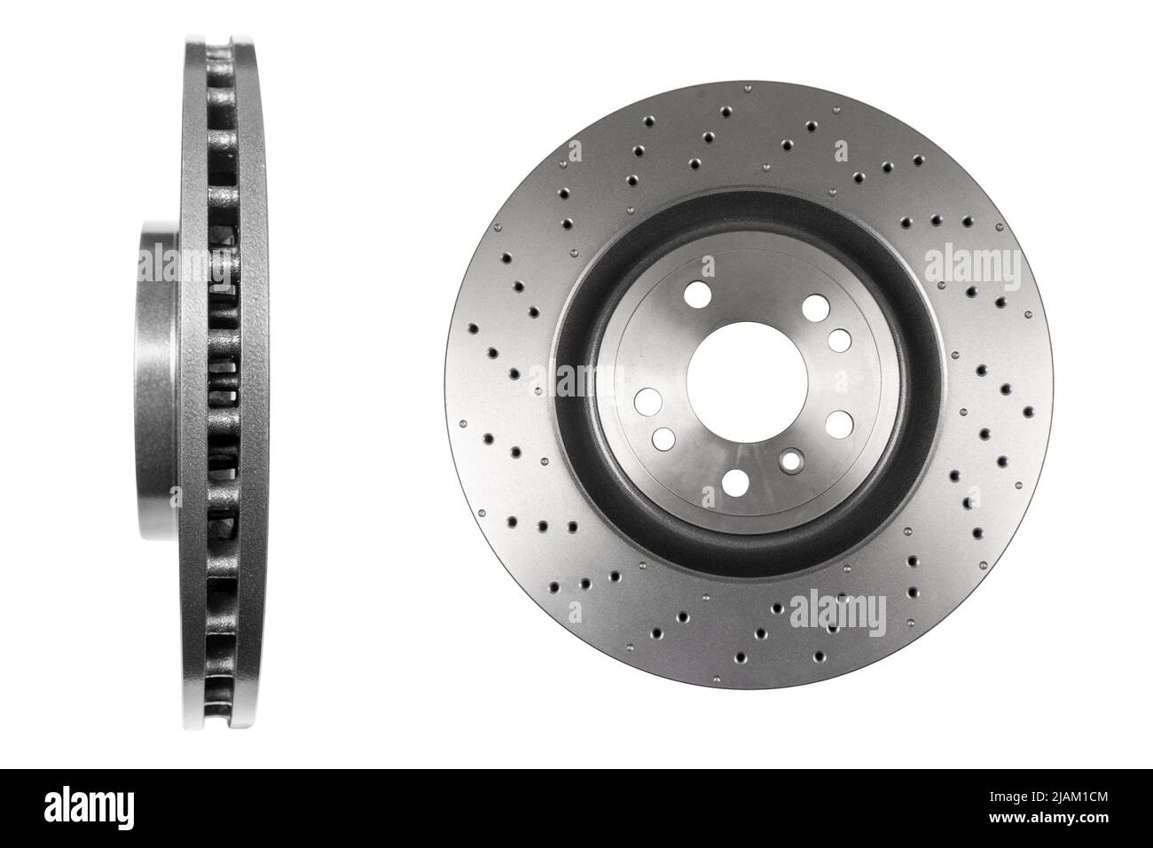 Car brake disc isolated on white background. Auto spare parts ...