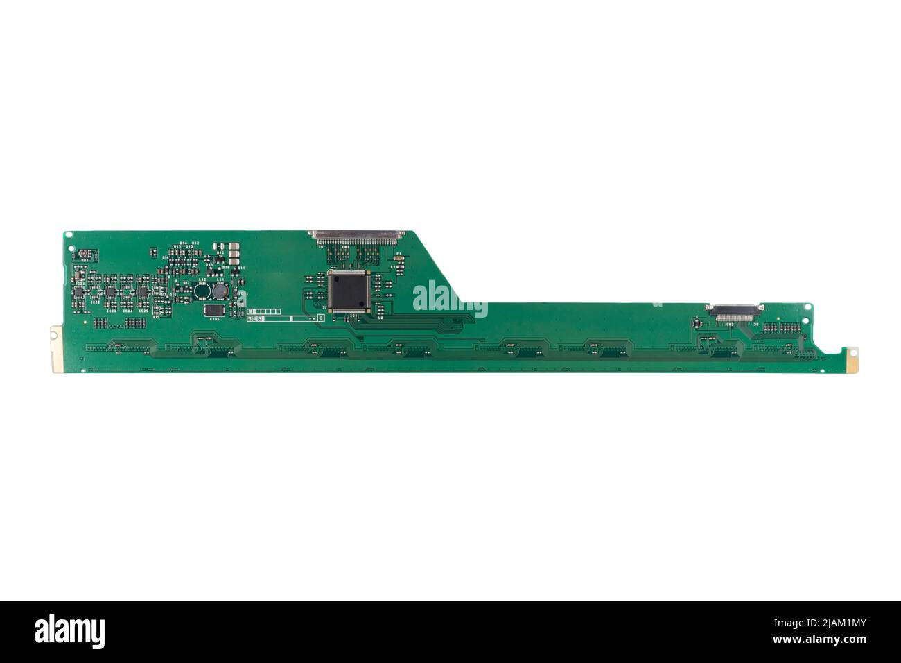 Macro shot of Circuit board with resistors microchips and electronic ...