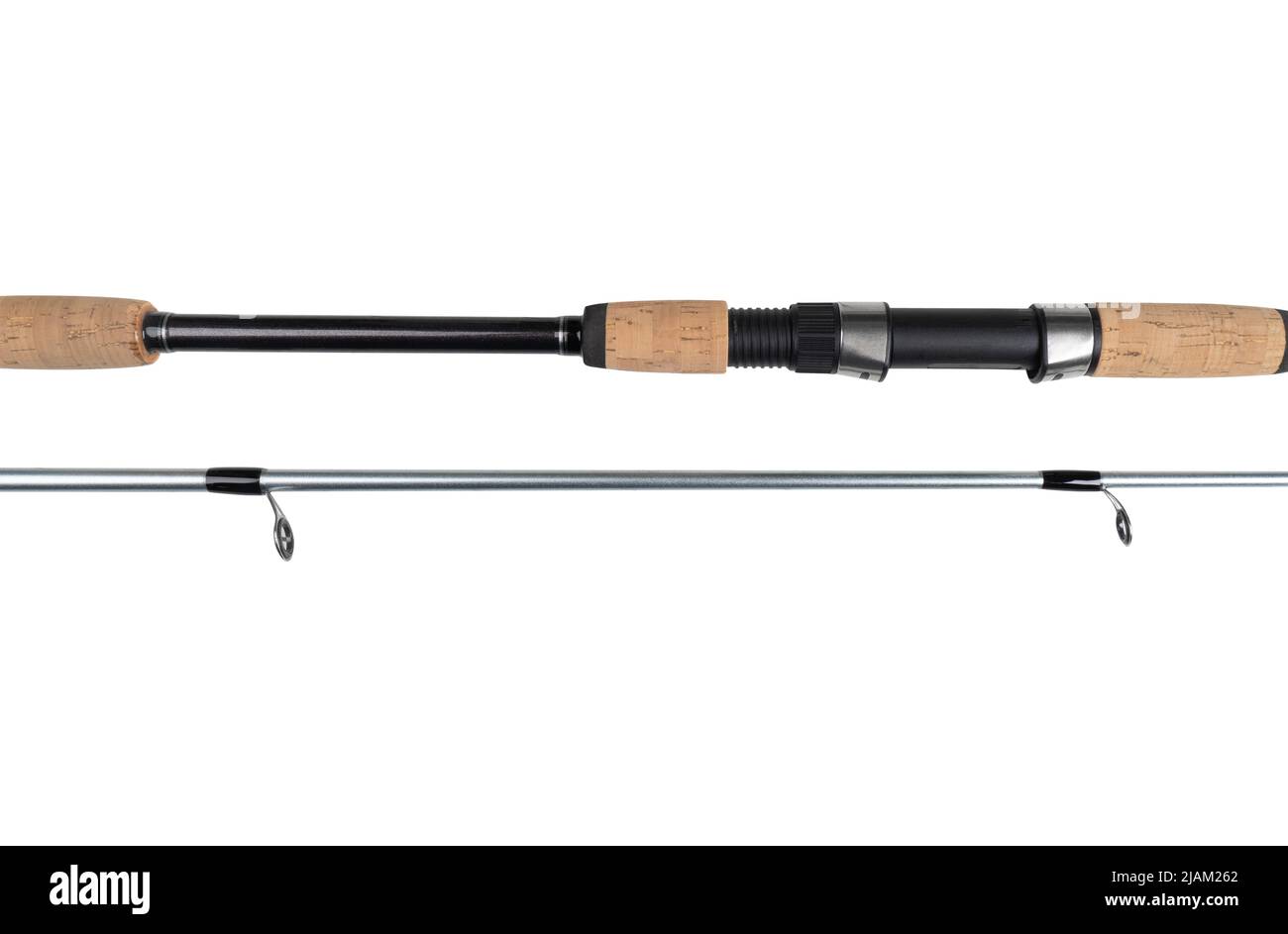 Fishing rod spinning close-up. Fishing rod. Rod rings isolated on white ...