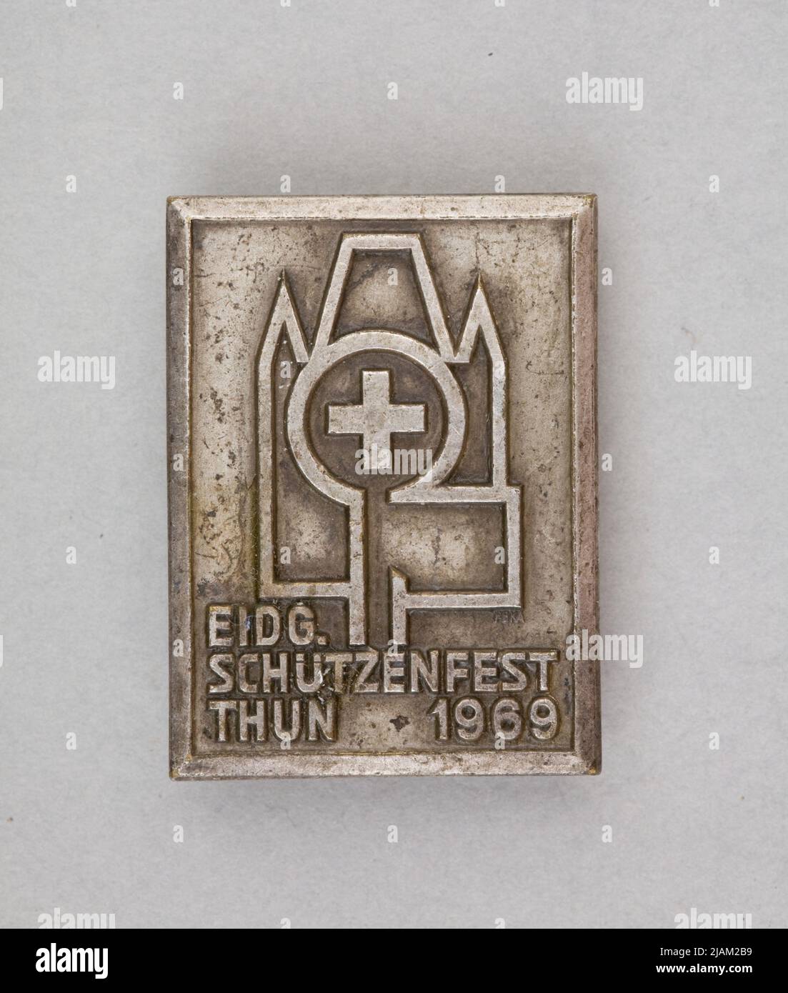 Memorial badge of the shooting competition in Thun, Canton Bern Peka ...