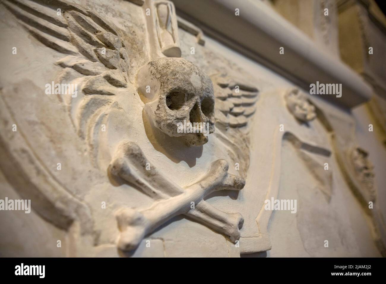 Skull and crossbones moulding, St. Audoen's Church, Dublin. Nothing to ...