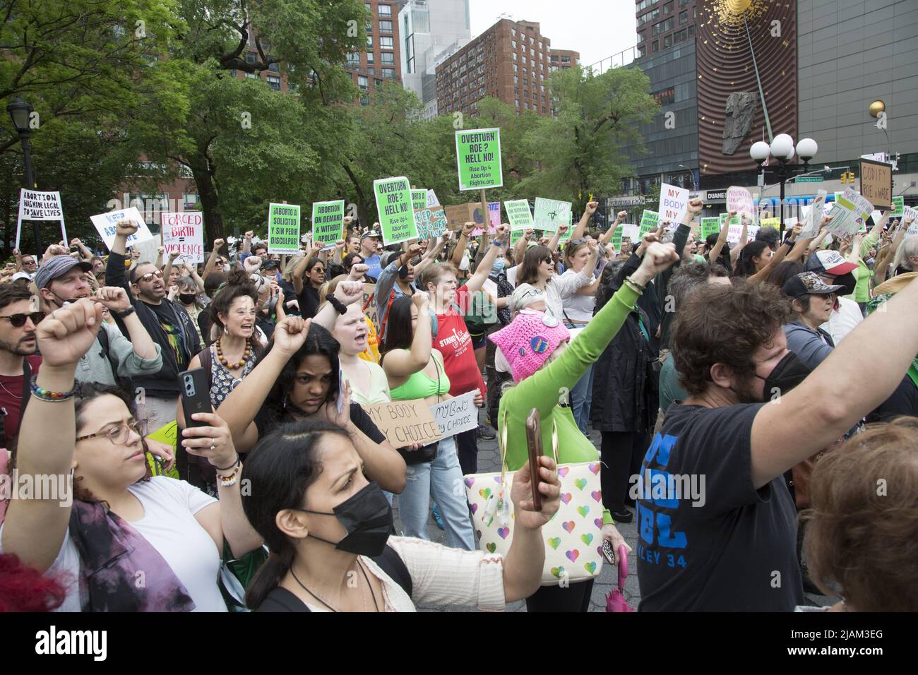 Crowds at Union Square in New York CIty speak out to the Supreme Court ...
