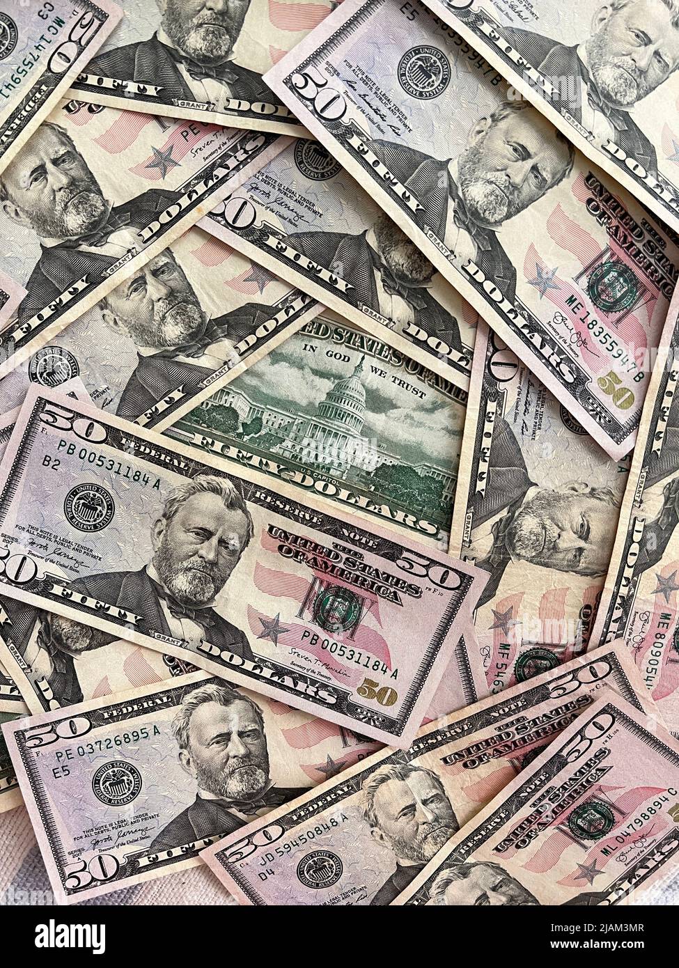 Ulysses S. Grant, 18th US president is on the face of the $50 bill. The ...