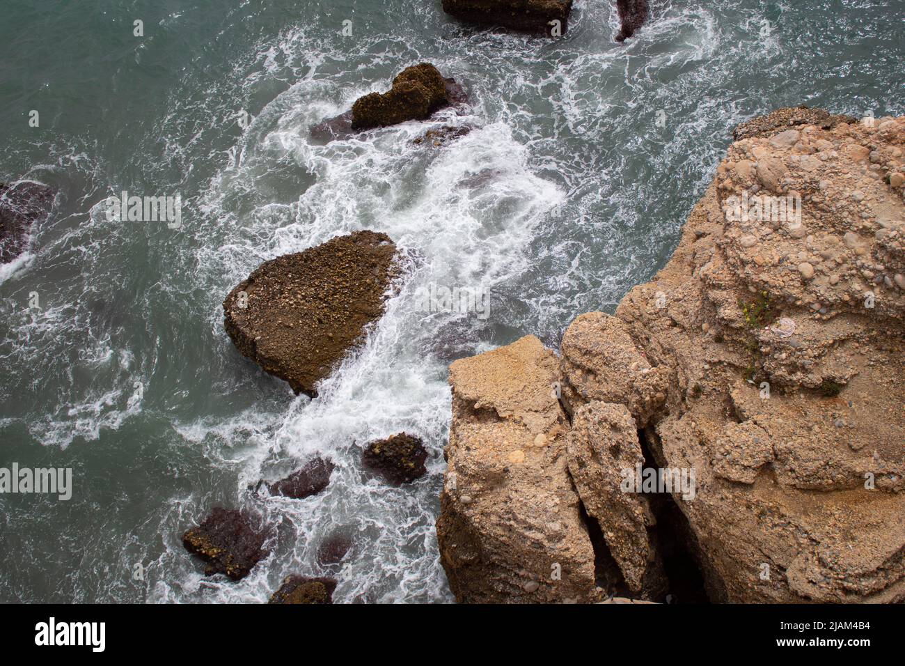 Photography of the rough sea and rocks Stock Photo - Alamy