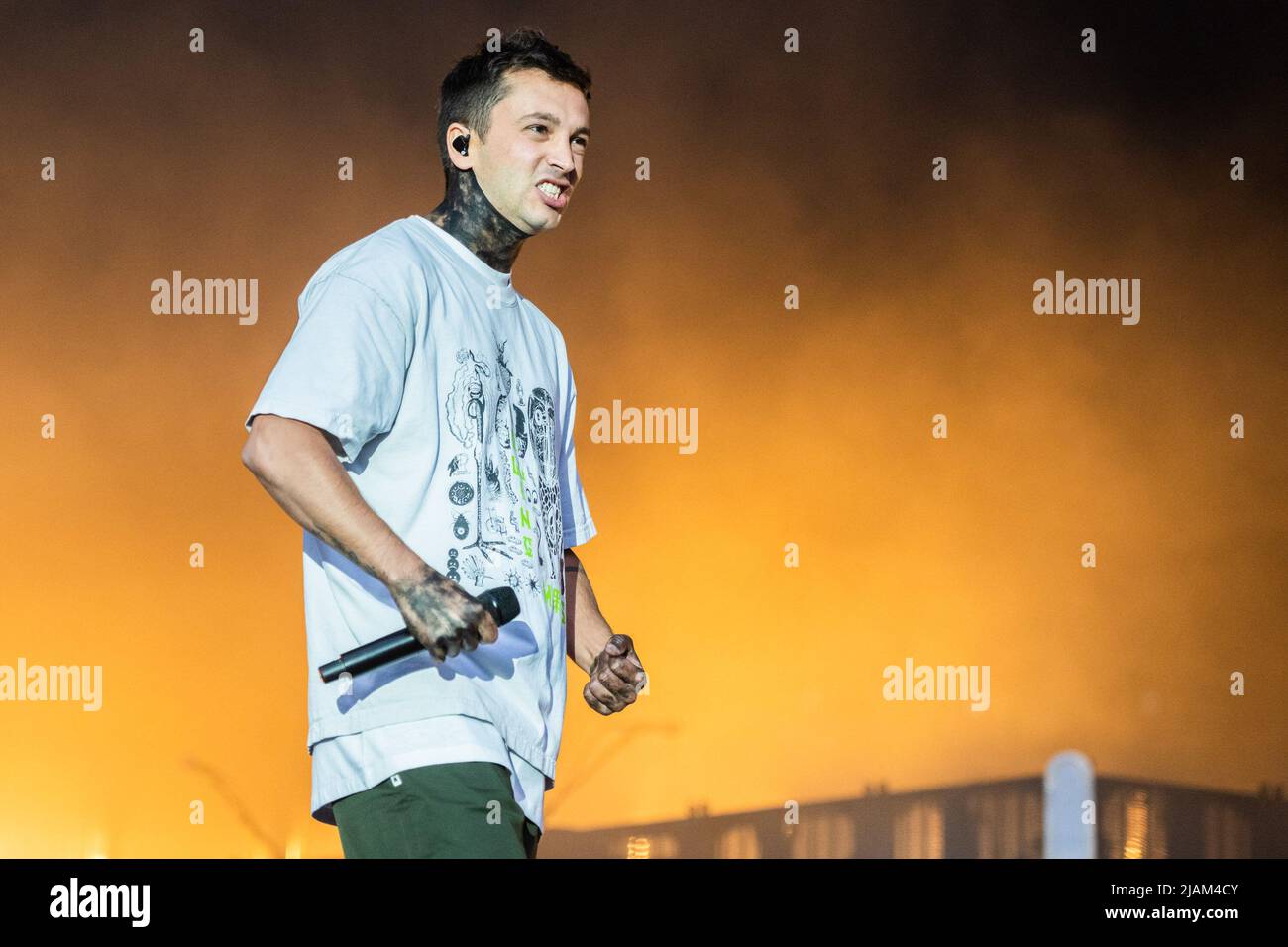 Twenty One Pilots - Tyler Joseph performs during the 2022 BottleRock ...