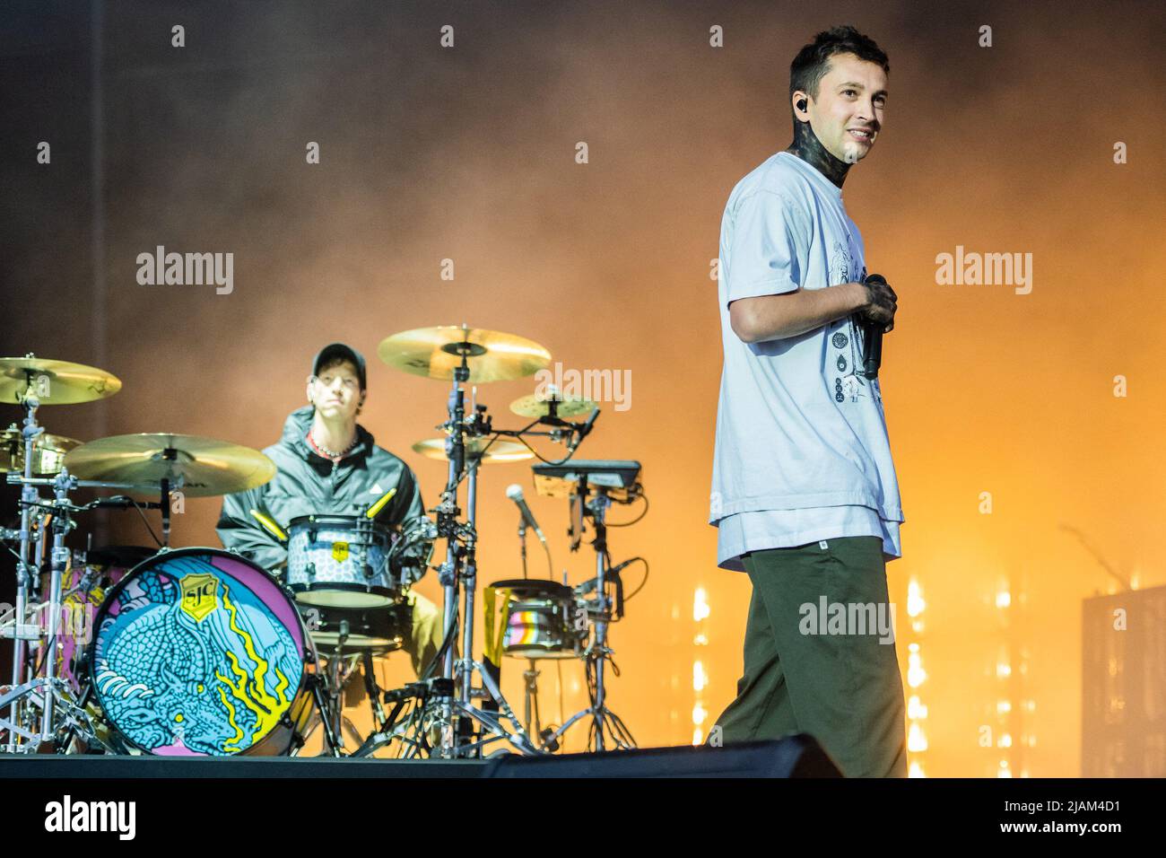 Twenty One Pilots - Tyler Joseph and Josh Dun performs during the 2022 ...