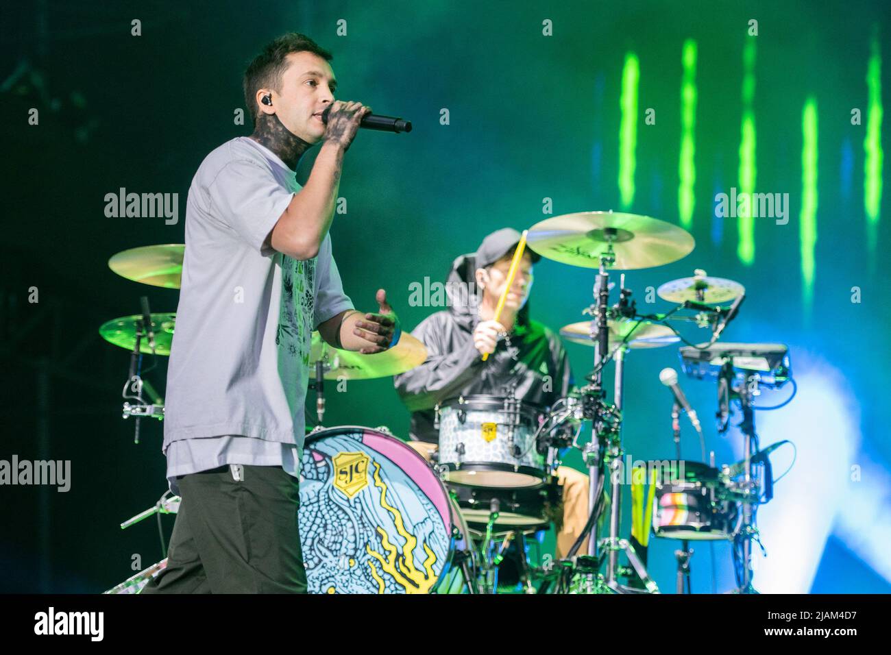 Twenty One Pilots - Tyler Joseph and Josh Dun performs during the 2022 ...