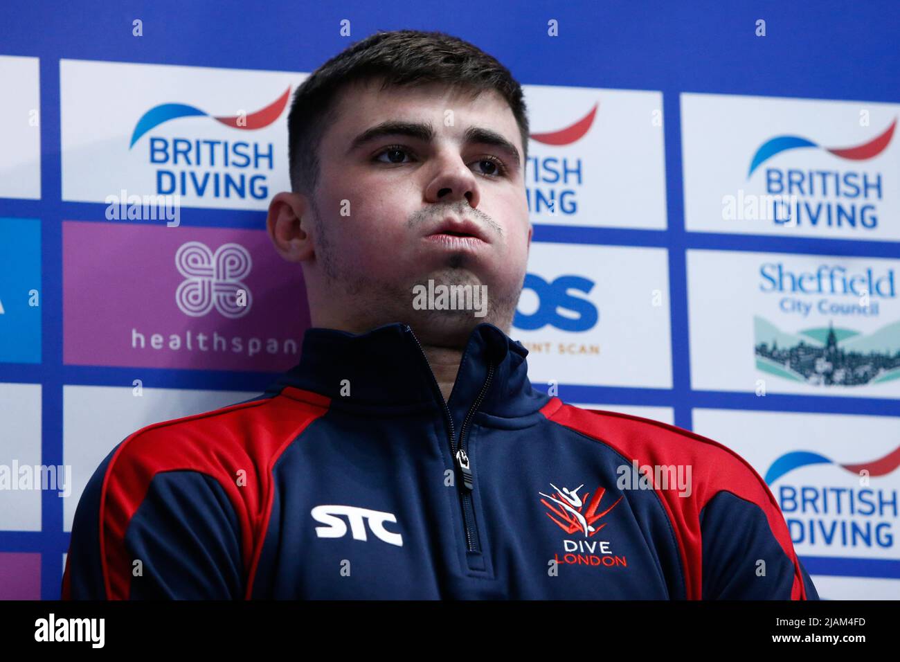 Dive London Aquatics Club’s Matthew Dixon reacts during day three of ...