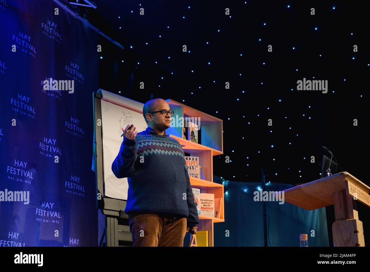 Hay-on-Wye, Wales, UK. 31th May, 2022. Allen Fatimaharan at Hay ...
