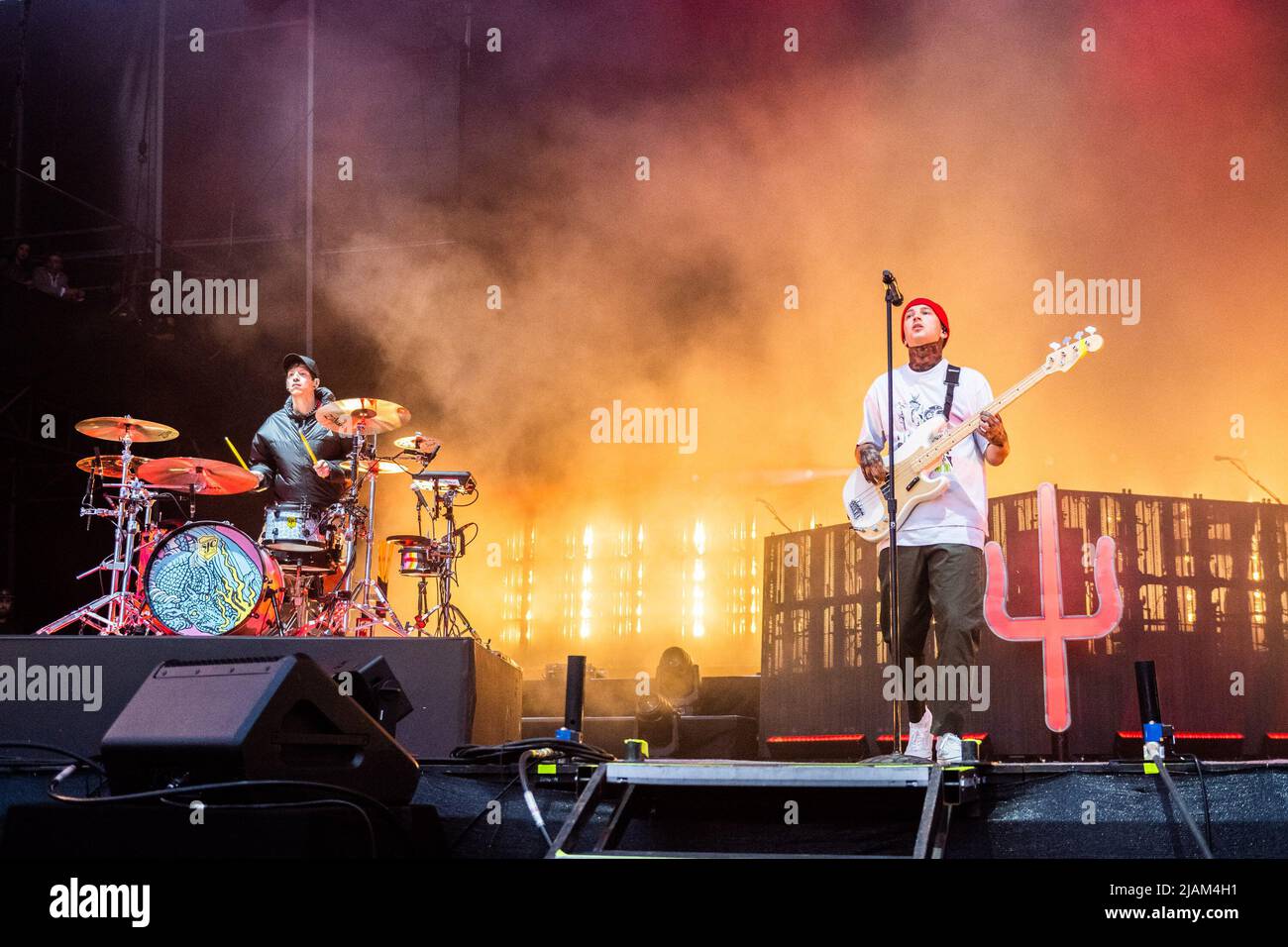 Twenty One Pilots - Tyler Joseph and Josh Dun performs during the 2022 ...