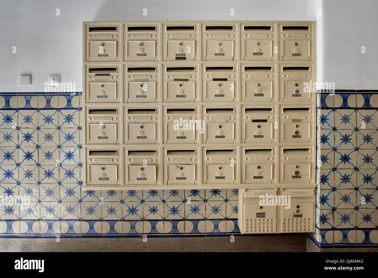 letter box in old lisbon Stock Photo - Alamy