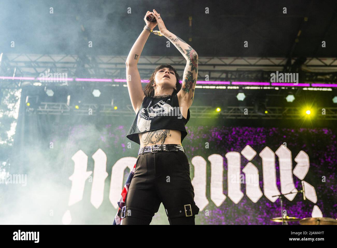 Hot Milk - Han Mee performs during the 2022 BottleRock Napa Valley at Napa Valley Expo on May 28 ...