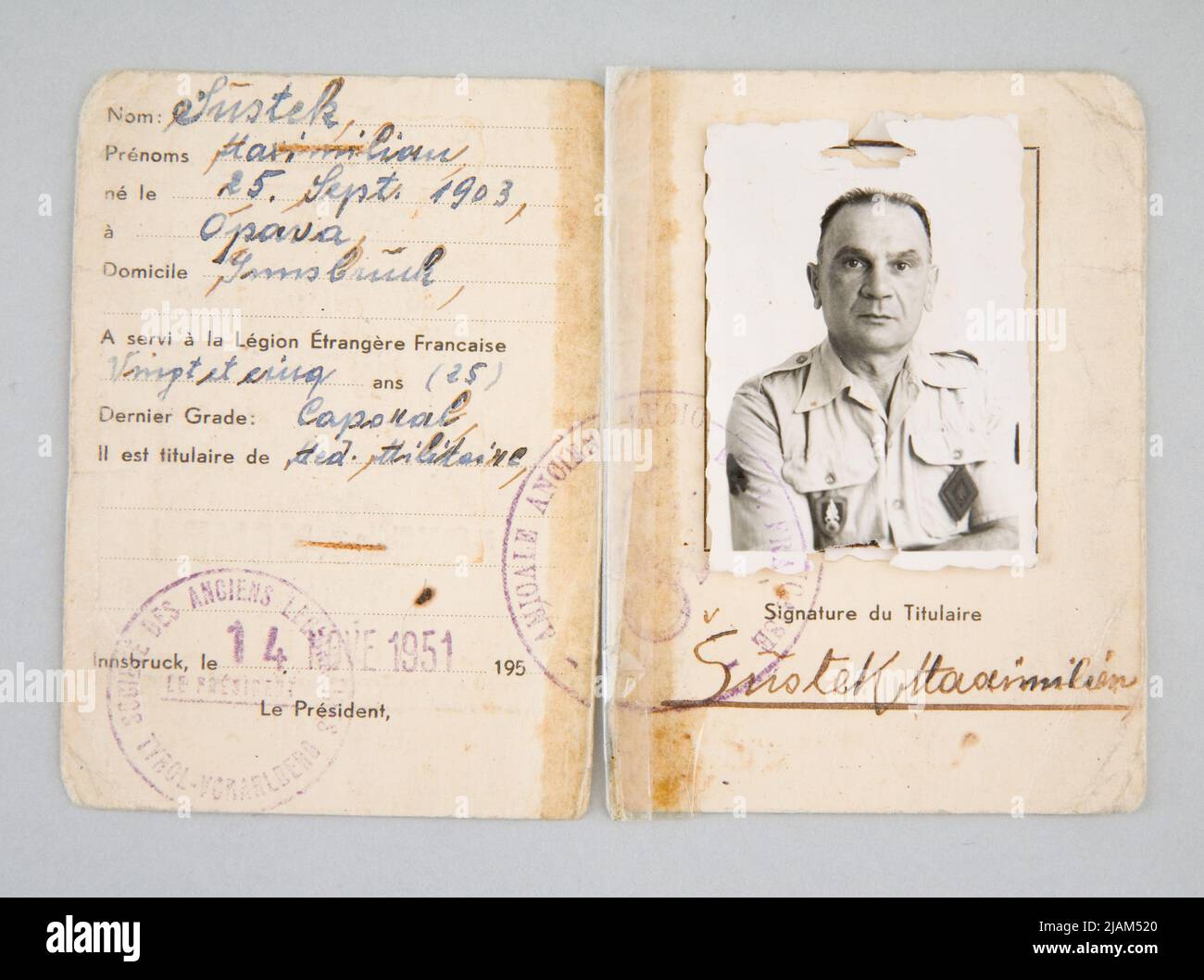 ID card of the association Stock Photo - Alamy