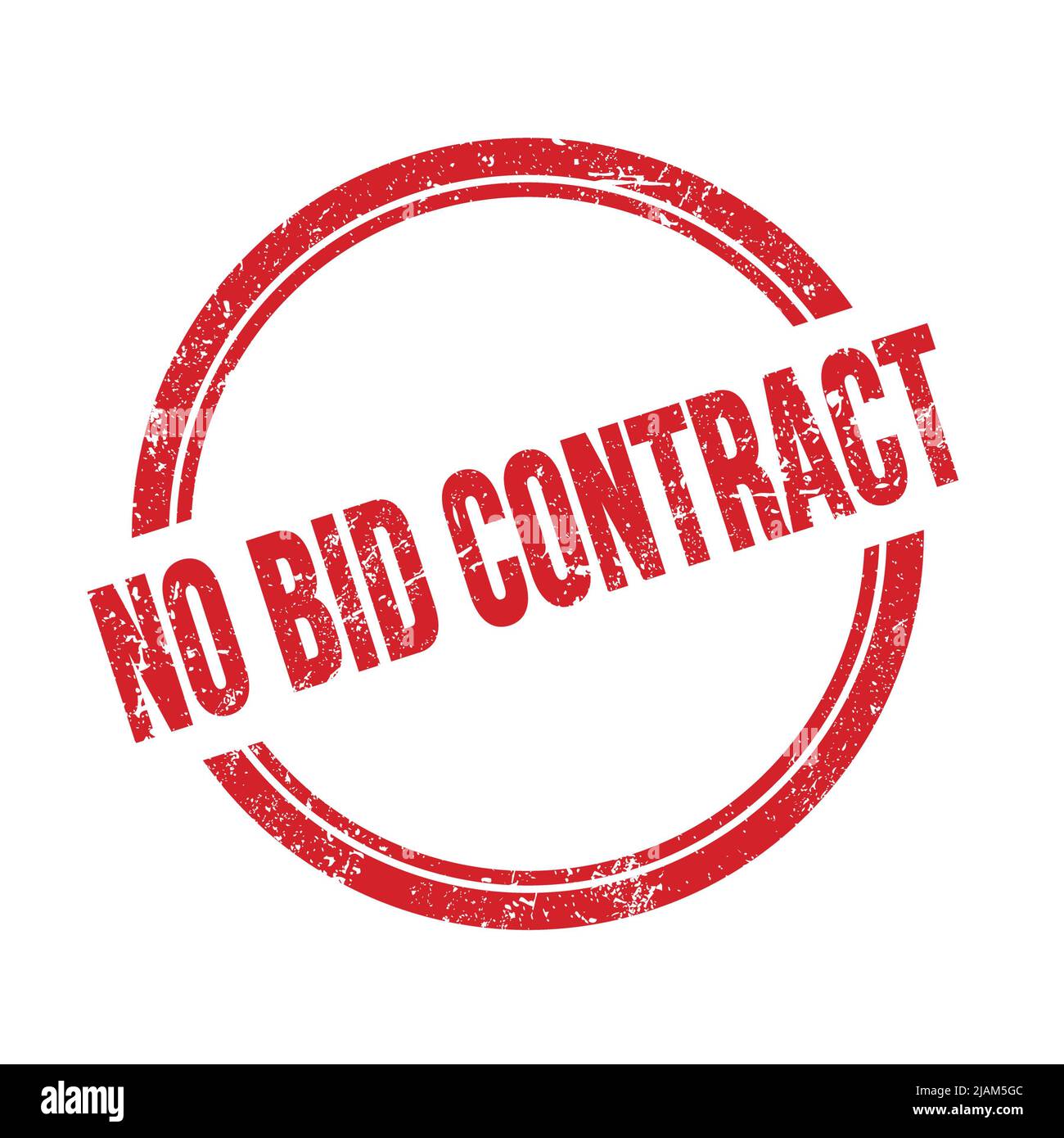 NO BID CONTRACT text written on red grungy vintage round stamp Stock ...