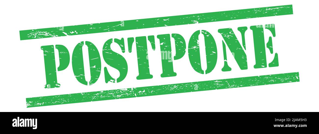 Postpone stamp hi-res stock photography and images - Alamy