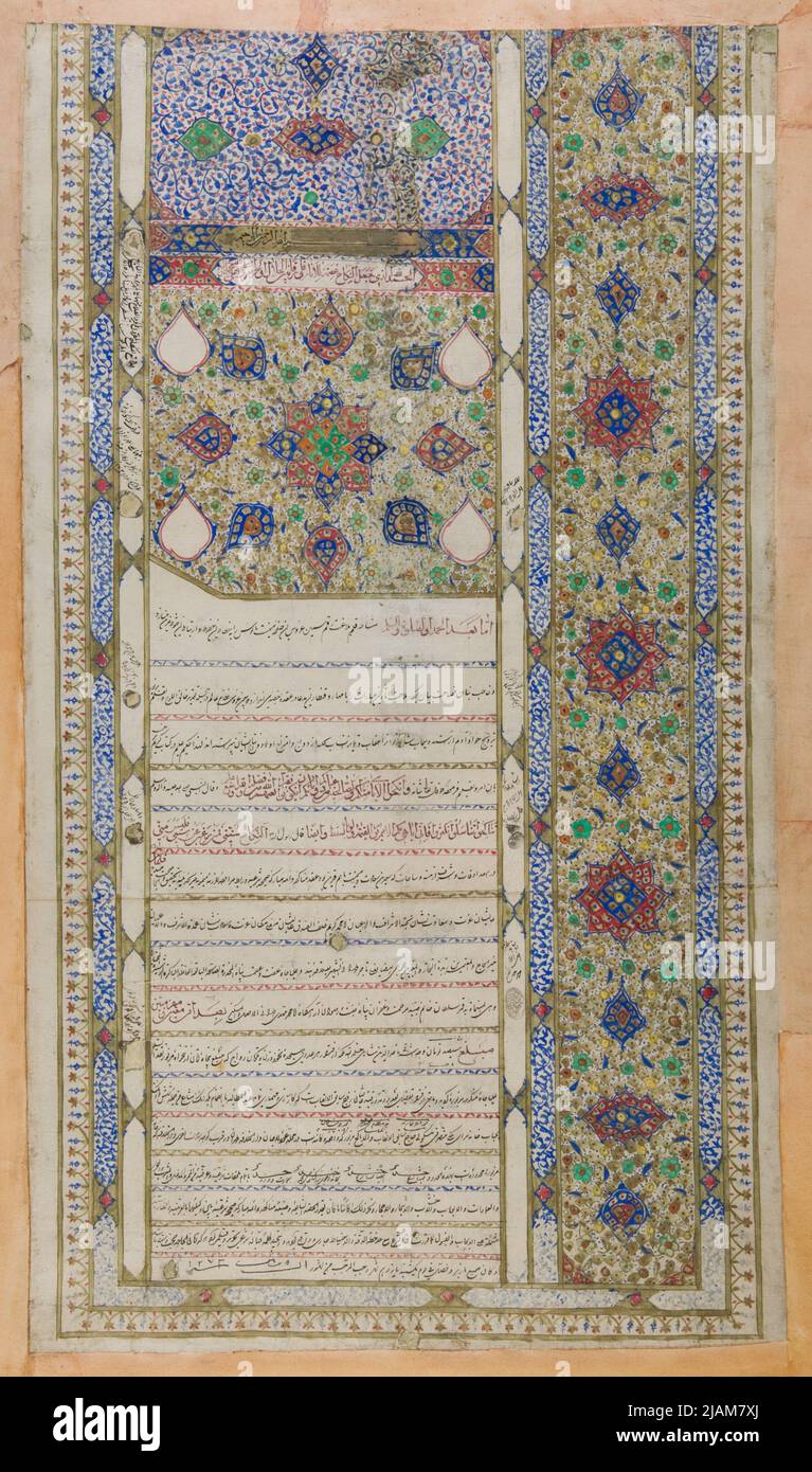 Engagement Contract Text in Persian with Arabic Inclusions (Fragment of ...