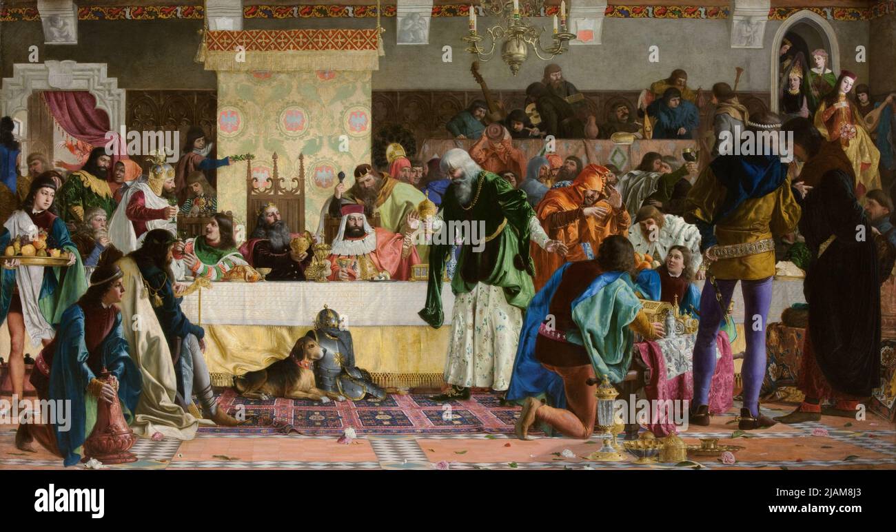 Feast at Wierzynek's Abramowicz, Bronis AW (1837 1912 Stock Photo - Alamy