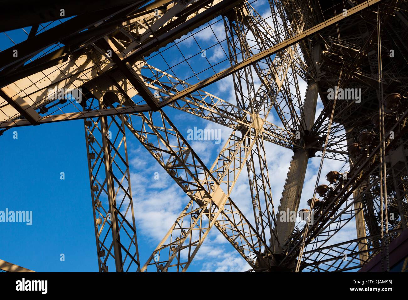 Metal frames of Eiffel Tower, Paris Stock Photo - Alamy