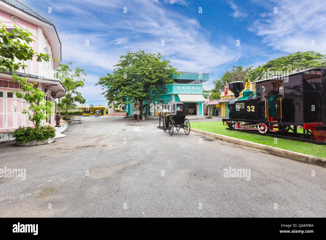 Nonthaburi, Thailand 14 May 2022: View of the colorful building at the ...