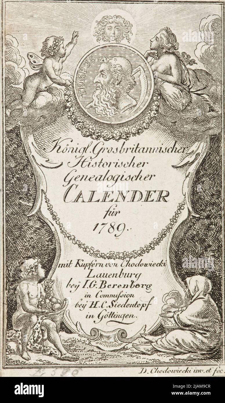 Title card for the Lauenburg family calendar for 1789 Chodowiecki ...